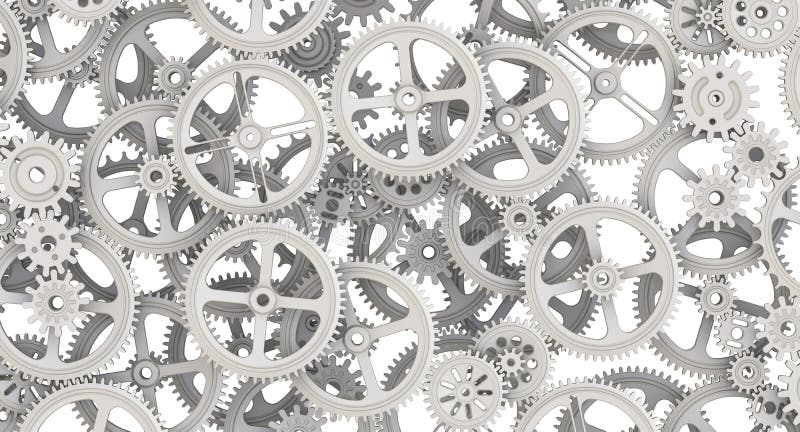 Background from cogwheels stock illustration. Illustration of white ...