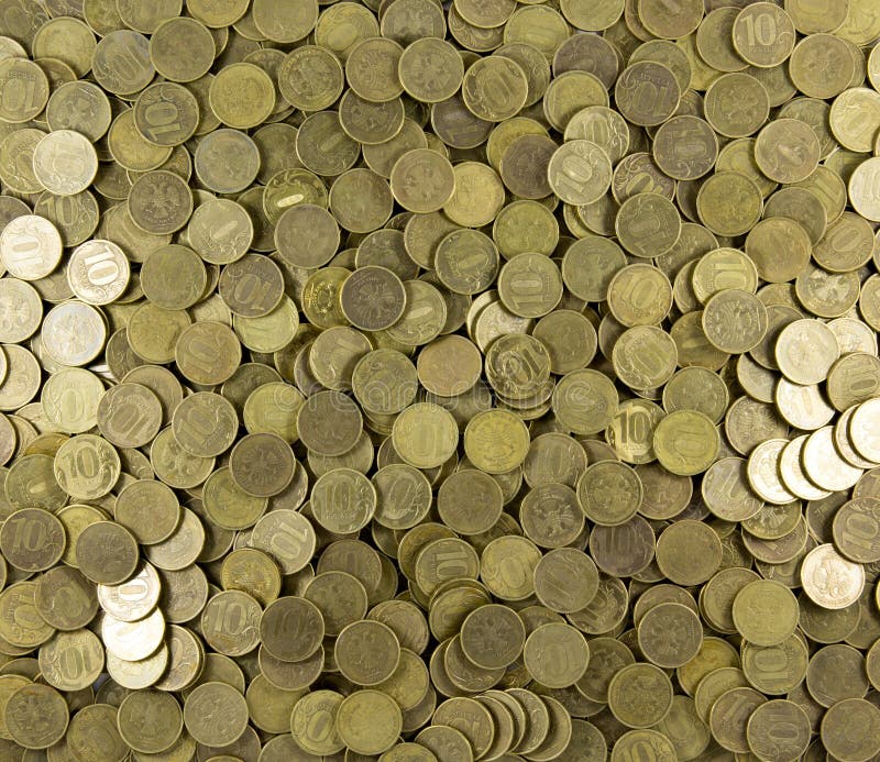 Background of Coins. Many Coins Stock Photo - Image of market, change ...