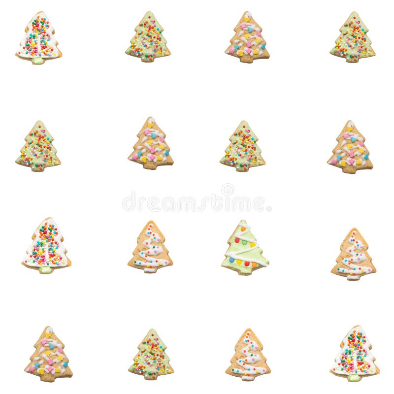 Background Collage of Christmas Cookies in the Form of Elegant ...