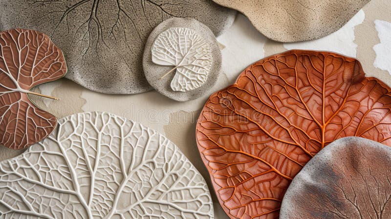 A Background with Collection of Decorative Forms, Imprinted with ...