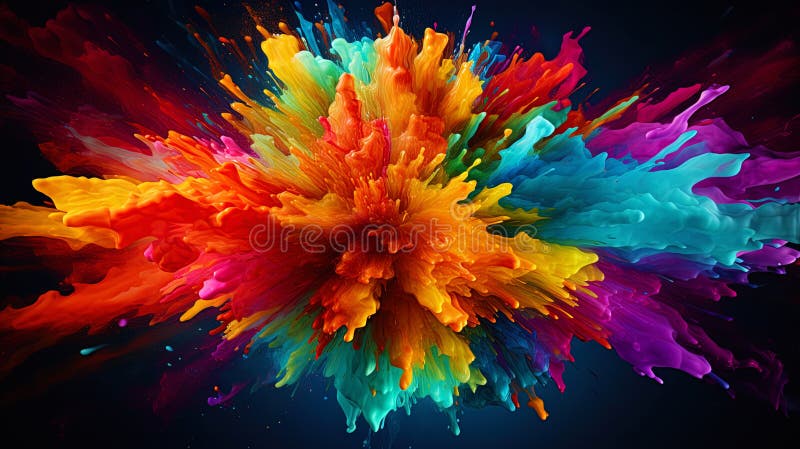 The Background with Color Abstract Explosions and Digital Elements ...