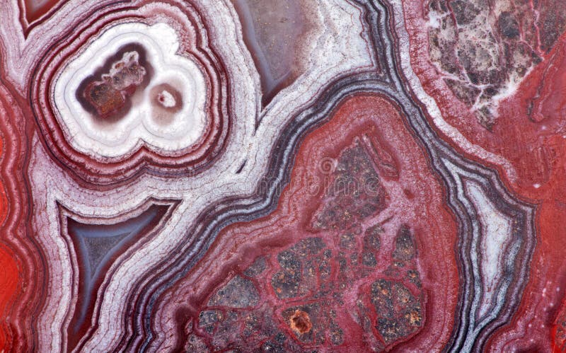 White and Red Agate Ring Structure Stock Photo - Image of agate ...