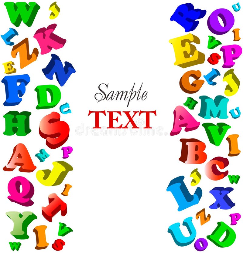 Background with Color Alphabet. Vector Stock Vector - Illustration of ...