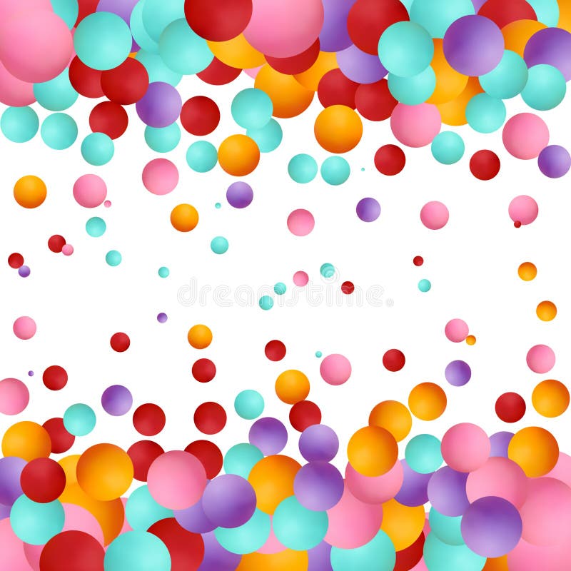 Background with Color Balls. 3d Round Spheres. Geometric Design ...