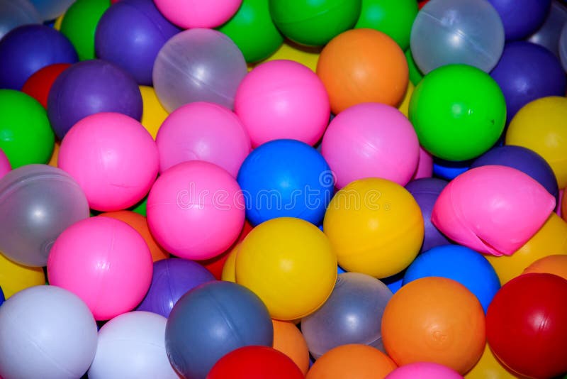Background Colored Balls for a Dry Pool. Bright Colors of Balls Stock ...