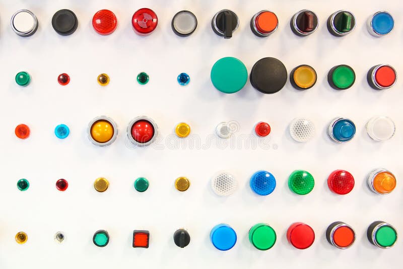 Background of Colored Buttons and Lights Stock Photo - Image of buttons ...