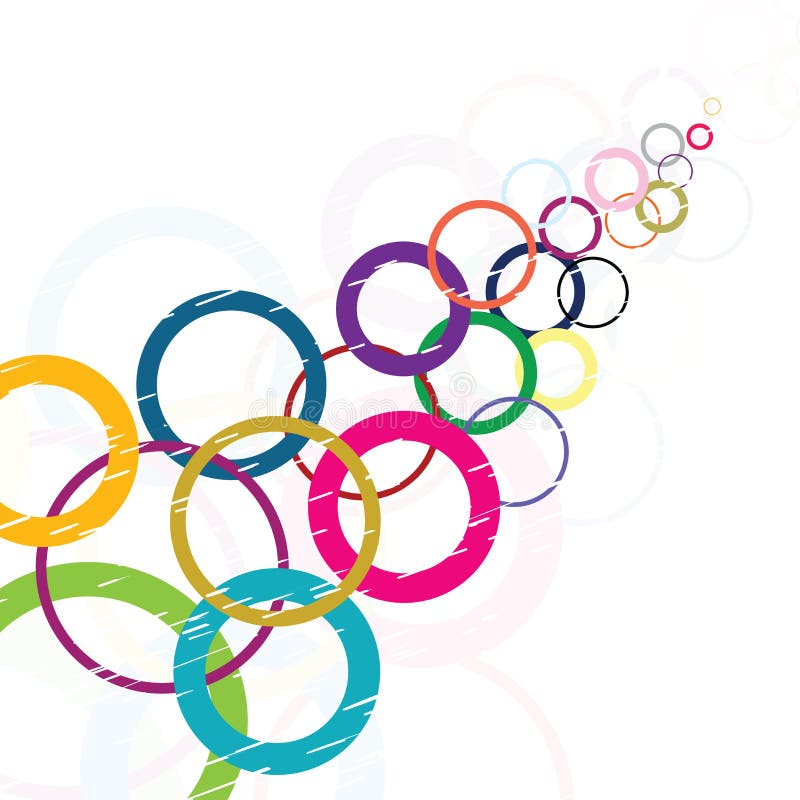 Background with Colored Circles Stock Illustration - Illustration of ...