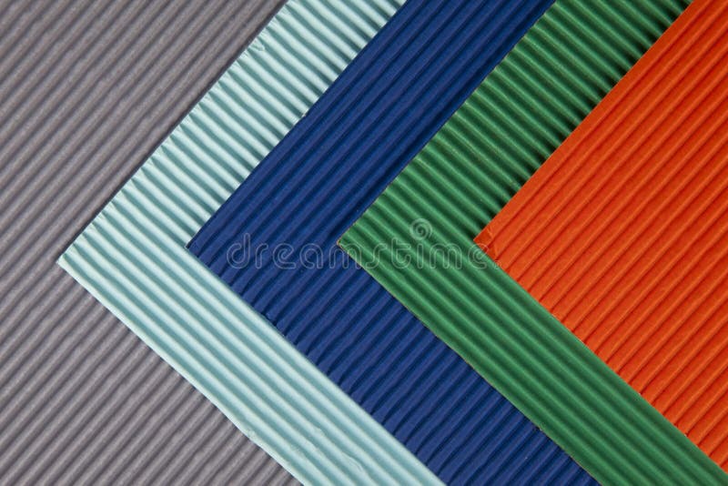 Background of Colored Corrugated Cardboard Stock Photo - Image of paper ...