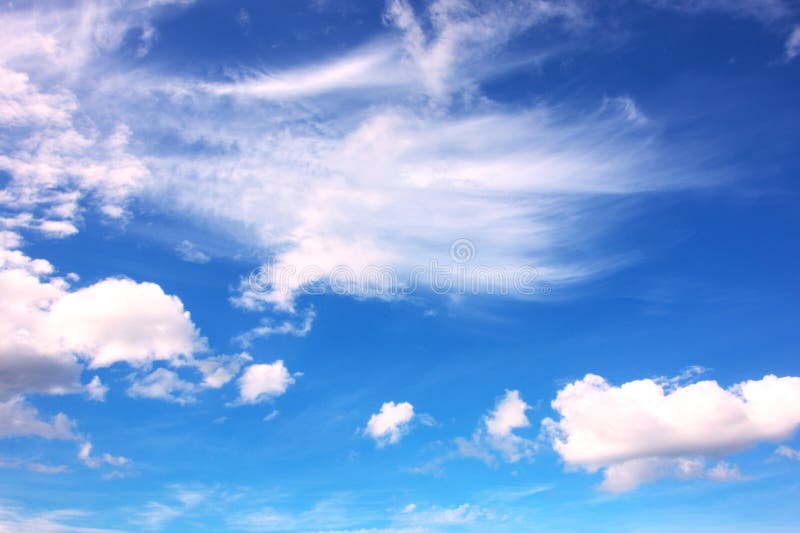The Background of Colored Dark Blue Clouds and Colored Sky Blue with ...