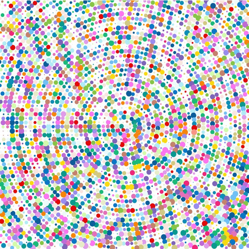 A Background of Colored Dots Arranged in a Circle on White. Stock ...