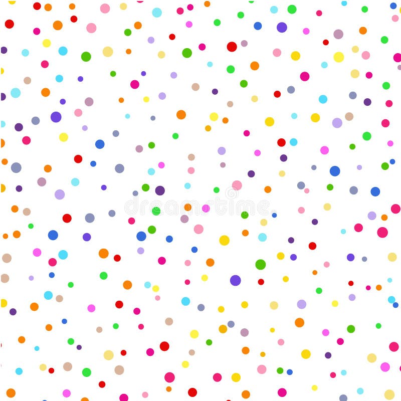 A Background of Colored Dots of Different Sizes Chaotic on White ...