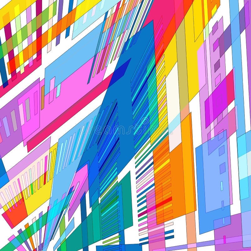 Background of Colored Geometric Shapes. Stock Vector - Illustration of ...