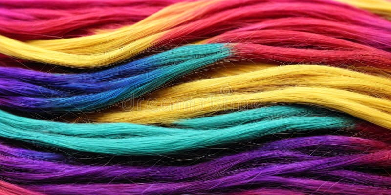 Background of Colored Hair or Threads Stock Illustration - Illustration ...