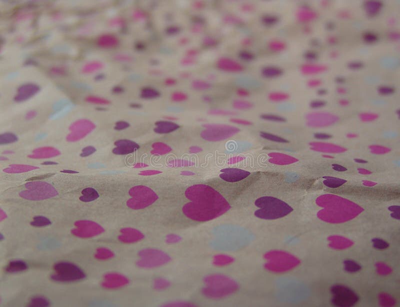 Background of Colored Hearts on Paper in Perspective Stock Image ...