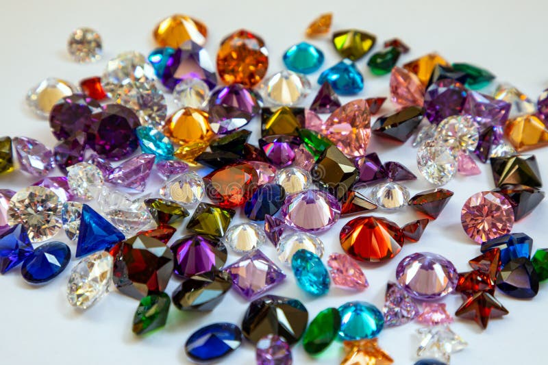 Background of Colored Jewelry Stones. Rhinestones for Jewelry Stock ...