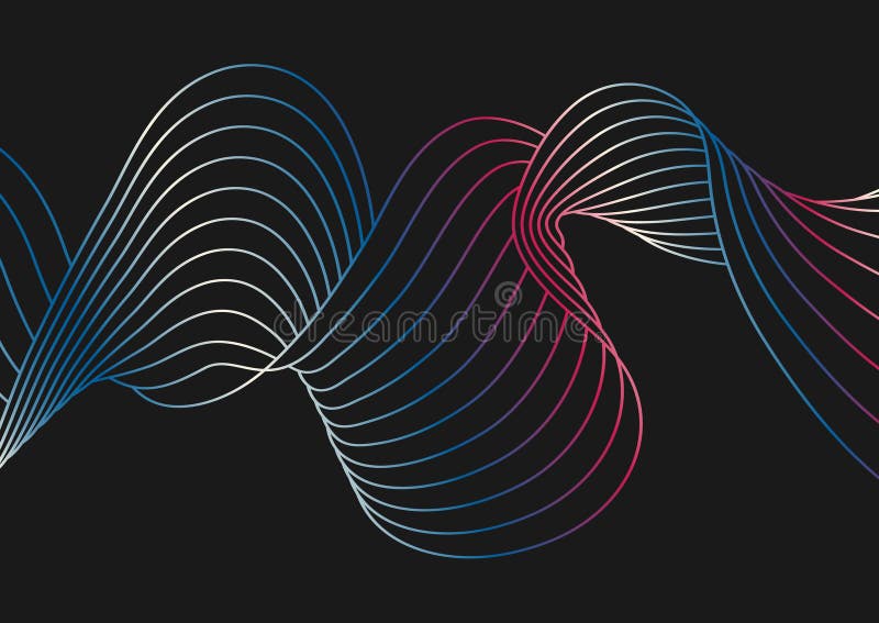 Background of Colored Lines. Colorful Design of Smooth Shapes Stock ...