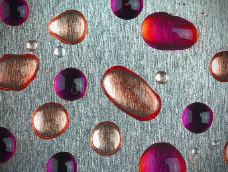 Background with Colored Liquid Droplets Stock Photo - Image of rain ...