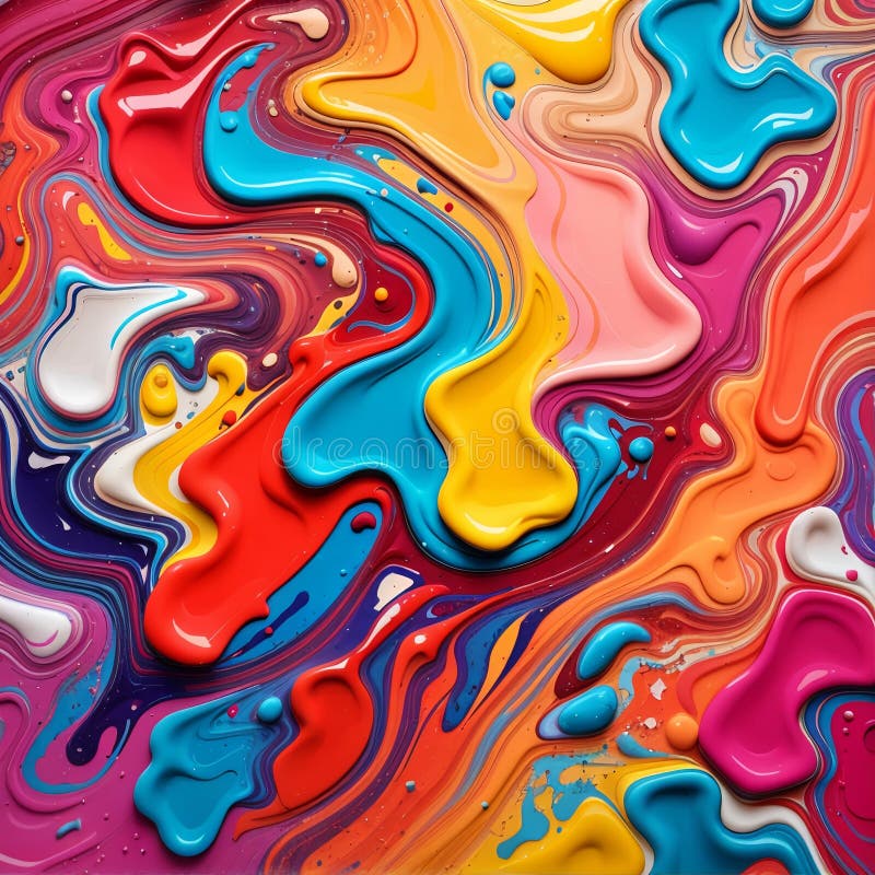 Background with Colored and Liquid Paint. Abstract Background with ...