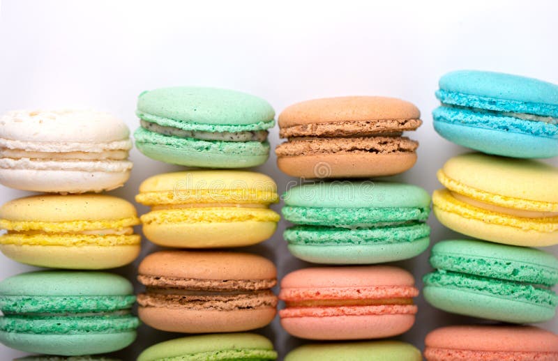 Background of Colored Macaroons Stock Photo - Image of pastel, dessert ...