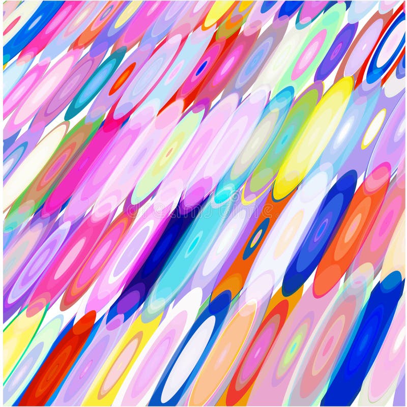 The Background of Colored Ovals of Variable Sizes Have Different ...