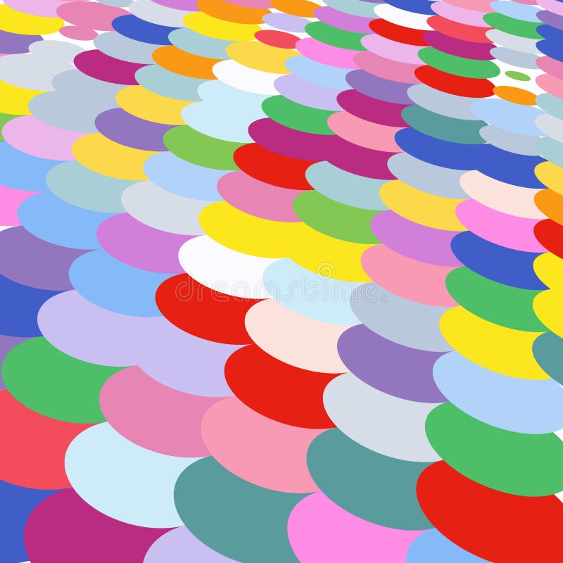 The Background of Colored Ovals of Variable Sizes Have Different ...