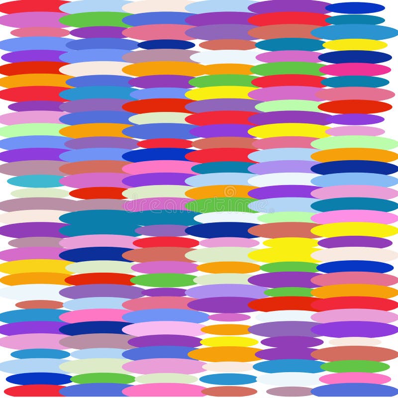 The Background of Colored Ovals of Variable Sizes Have Different ...