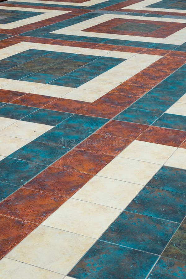 Background of Colored Pavement Tiles in the Form of Pattern Stock Image ...