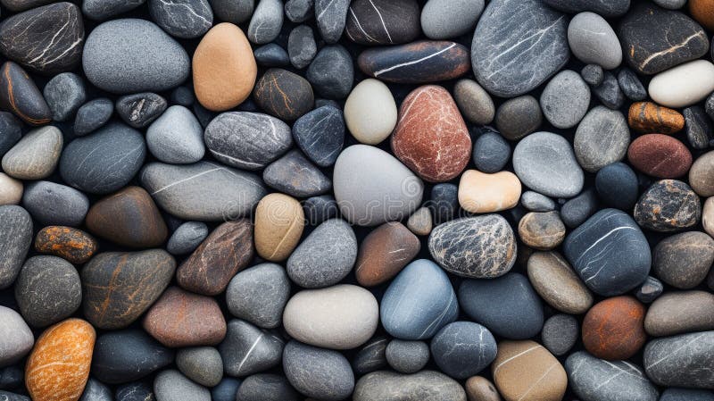 Background of Colored Pebbles. Stock Illustration - Illustration of ...