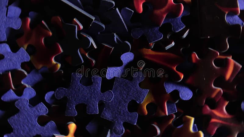 Close-Up of Colored Puzzle Pieces that Rotating Clockwise Stock Video ...