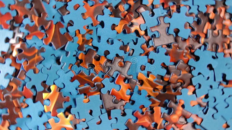 Background of Colored Puzzle Pieces that Rotating Clockwise Stock Video ...