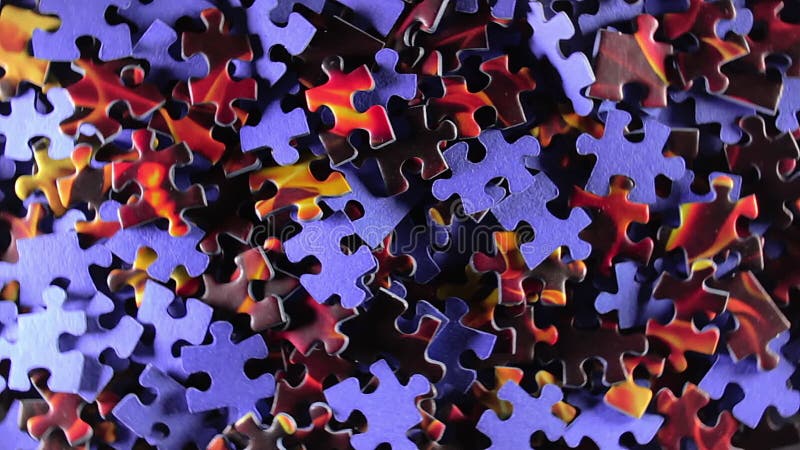 Background of Colored Puzzle Pieces that Rotating Clockwise Stock Video ...