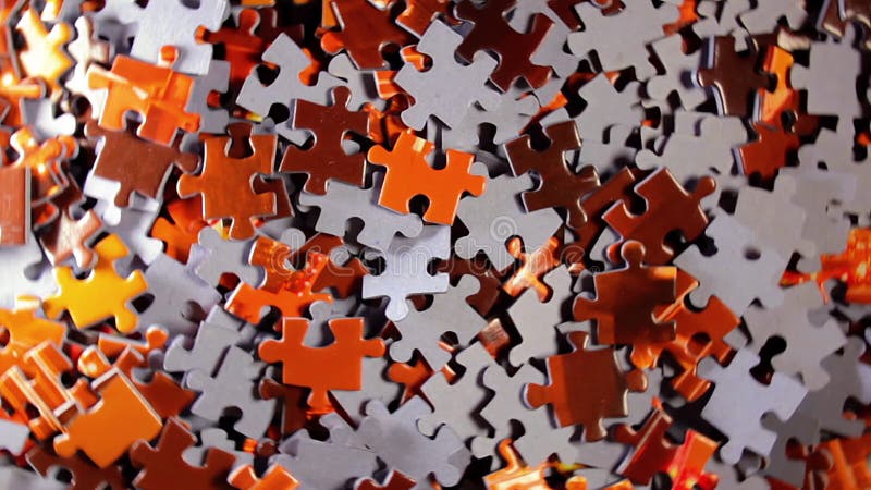 Colored Puzzle Pieces that Rotating Clockwise Stock Footage - Video of ...