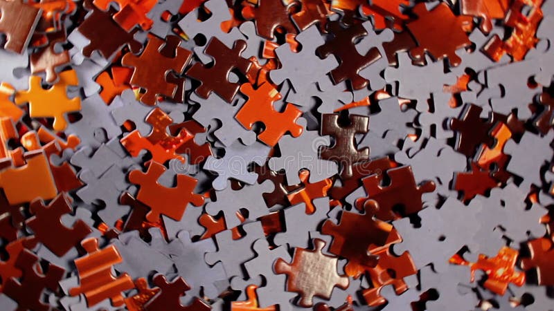 Colored Puzzle Pieces that Rotating Counterclockwise Stock Video ...