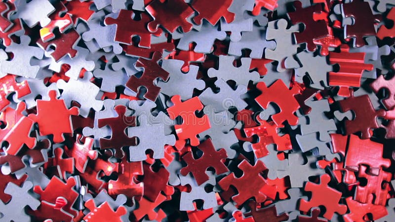 Colored Puzzle Pieces that Slowly Rotating Clockwise Stock Video ...