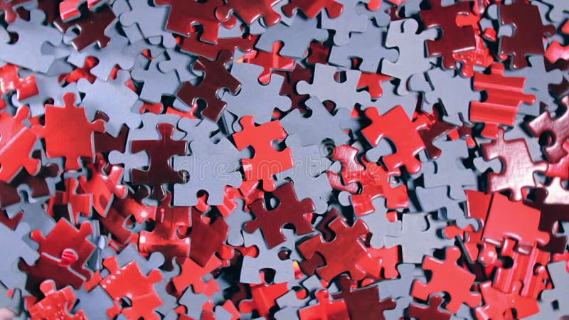 Colored Puzzle Pieces that Slowly Rotating Counterclockwise Stock Video ...