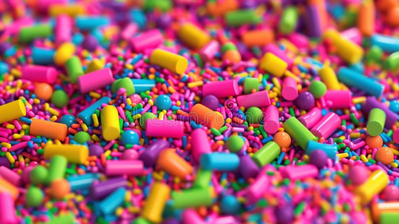 Background with Colored Sprinkles, in the Style of Animated Gifs Stock ...
