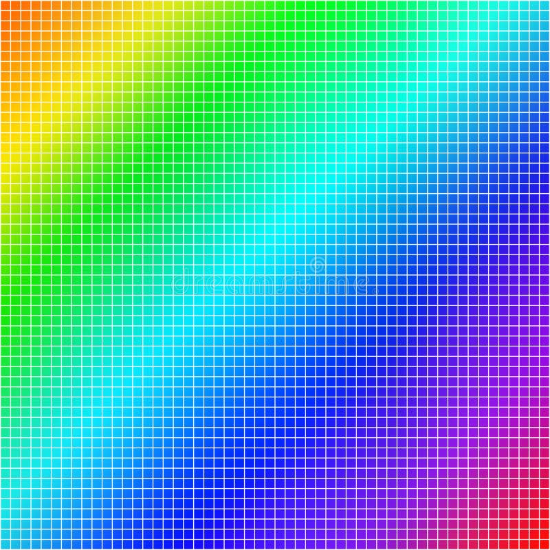 Background of Colored Squares with Distortion Stock Illustration ...