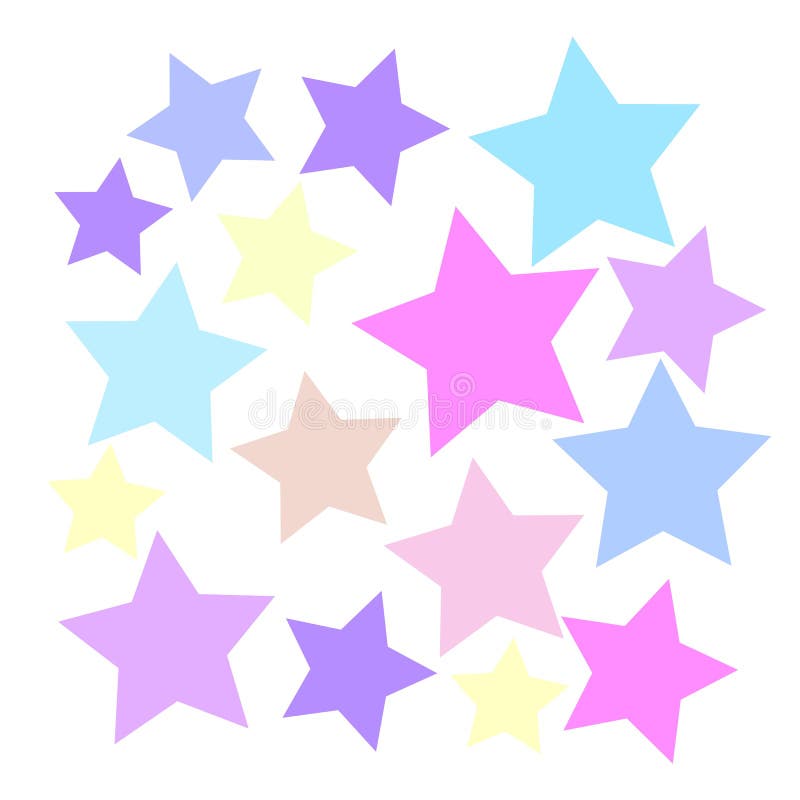 Background of Colored Stars. Stock Vector - Illustration of colored ...