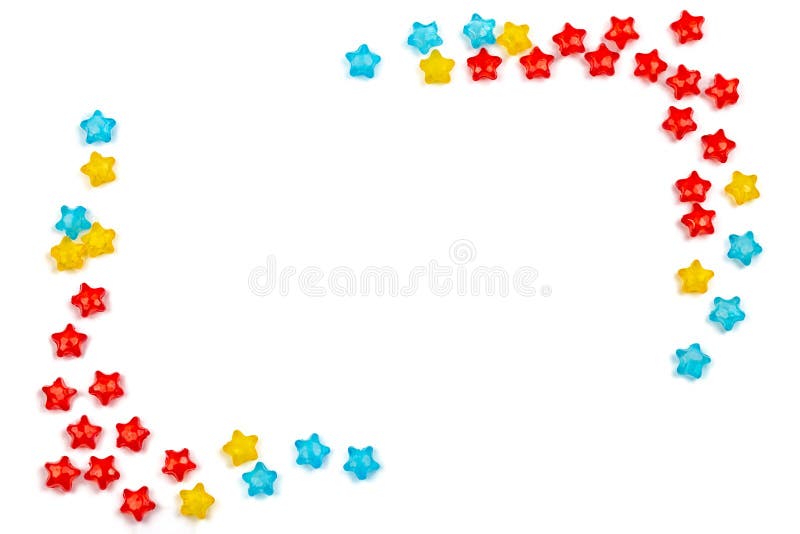 Background. Colored Stars on White Isolated Background Stock Photo ...