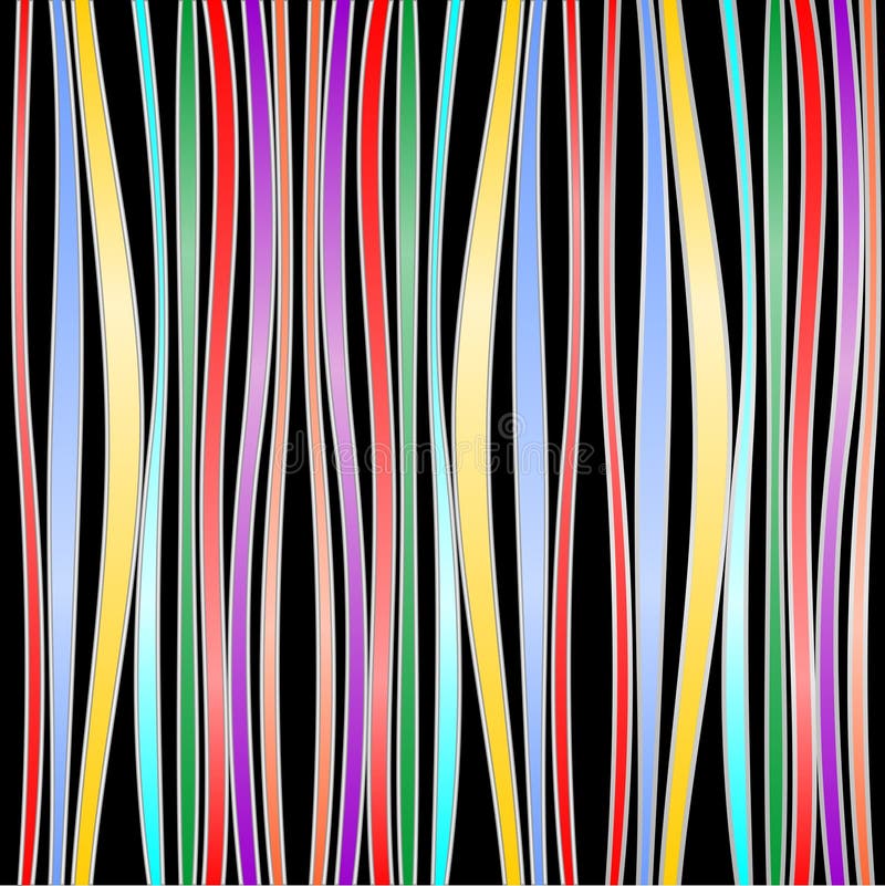 Background with Colored Vertical Wavy Stripes. Each Bar is Bounded by a ...
