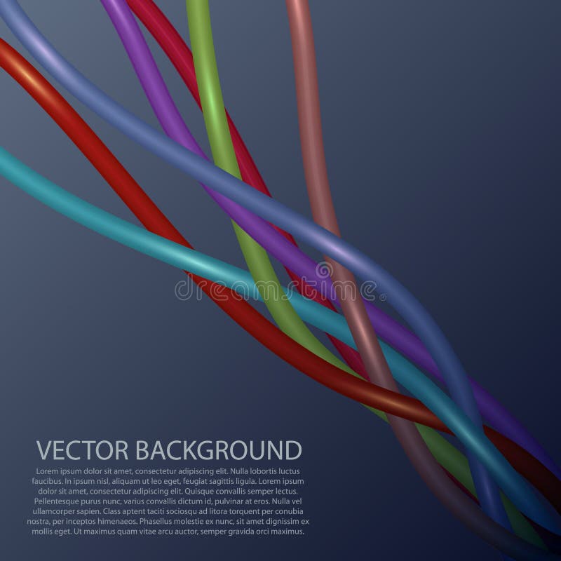 Background Colored Wires. Vector Electric Wires Stock Vector ...