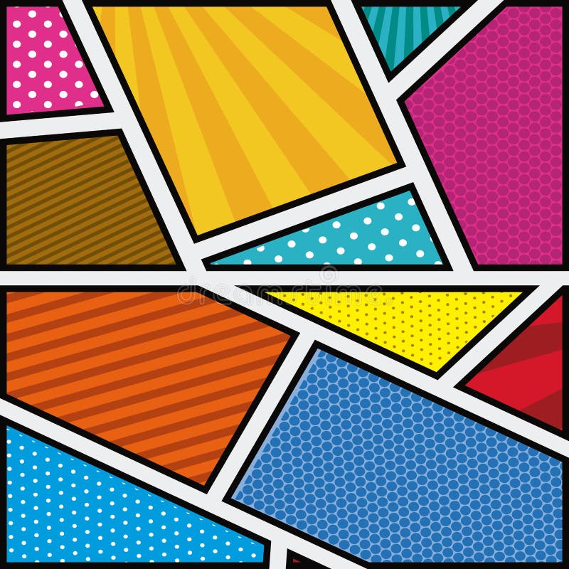 Background Colorful Abstract in Pop Art with Shapes Stock Vector ...