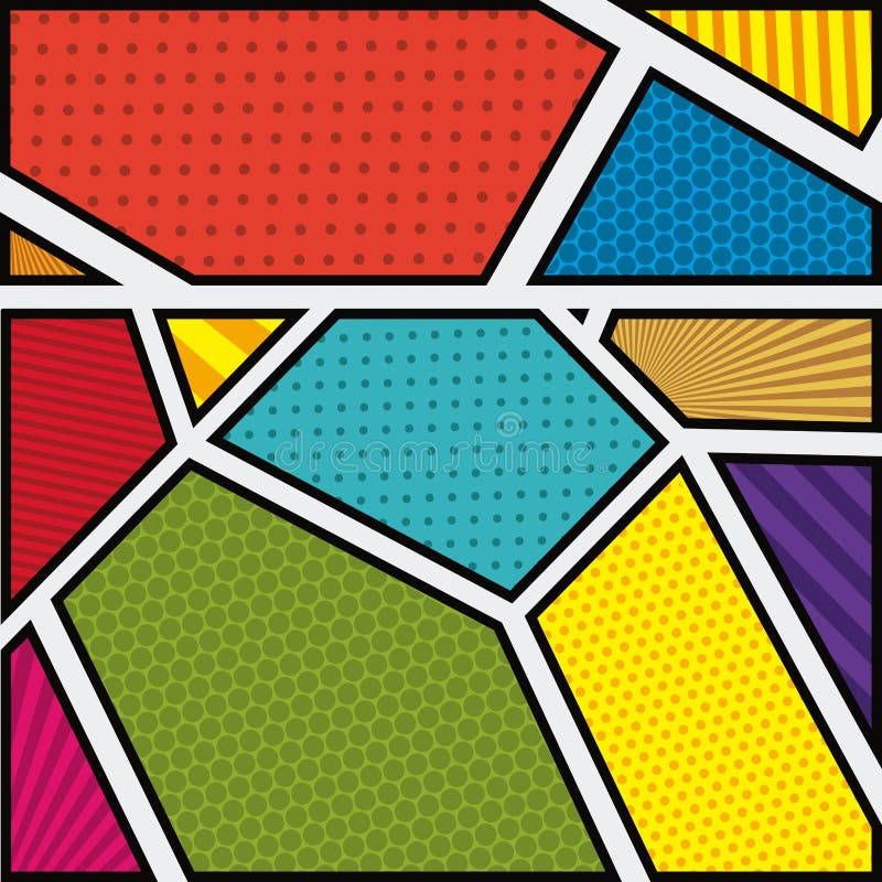 Background Colorful Abstract in Pop Art with Shapes Stock Vector ...