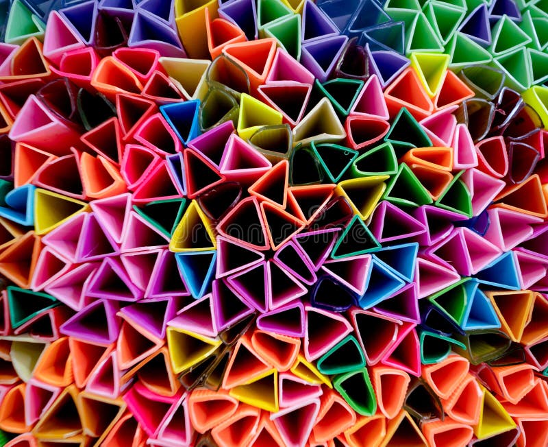 Background of Colorful Abstract Texture with Plastic Triangles Stock ...