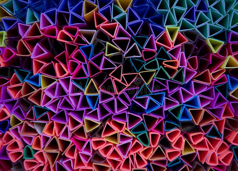 Background of Colorful Abstract Texture with Plastic Triangles Stock ...