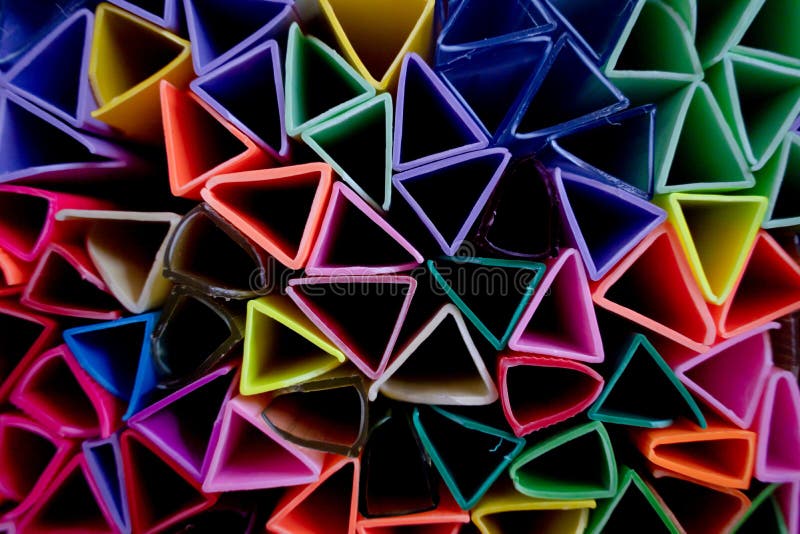 Background of Colorful Abstract Texture with Plastic Triangles Stock ...
