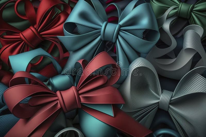 Background of Colorful Bows. Generative AI Stock Illustration ...