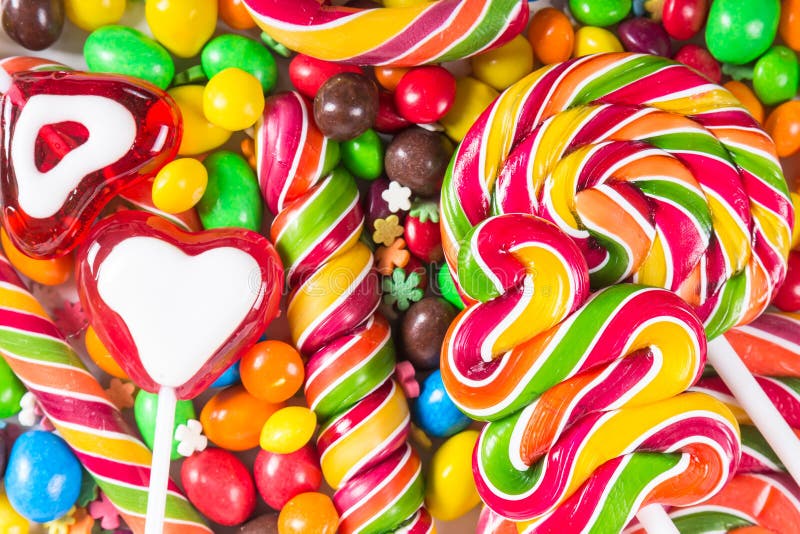 Background with Colorful Candies Stock Photo - Image of food, childhood ...