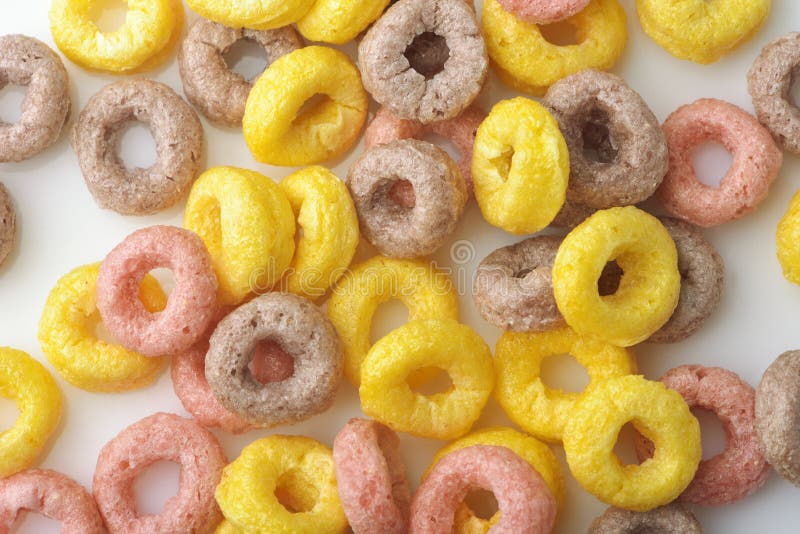Background of Colorful Cereal Rings Stock Image - Image of cereal ...