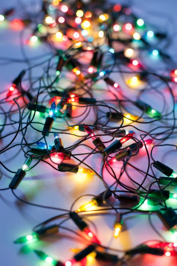 Background of Colorful Christmas Lights Stock Photo - Image of holiday ...